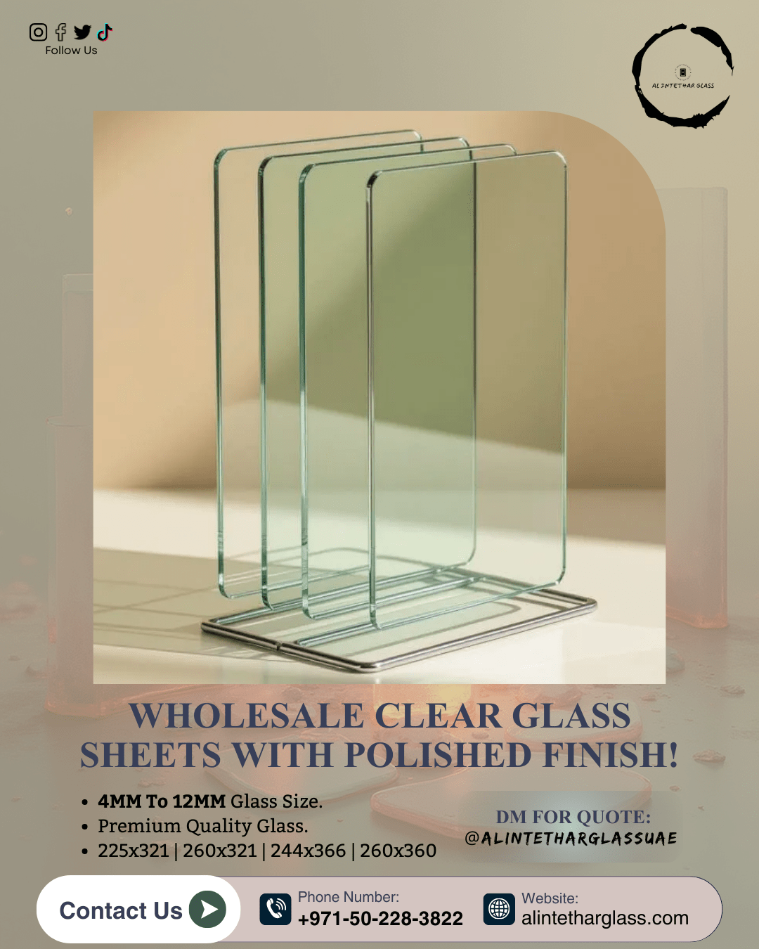 Fluted Glass - Alintethar Glass Dubai